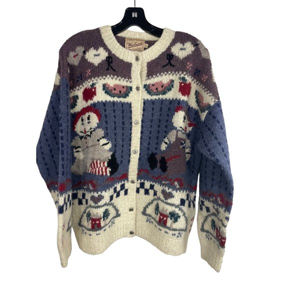 Woolrich | Sweaters | Vintage Woolrich Raggedy Ann And Andy Cardigan ...